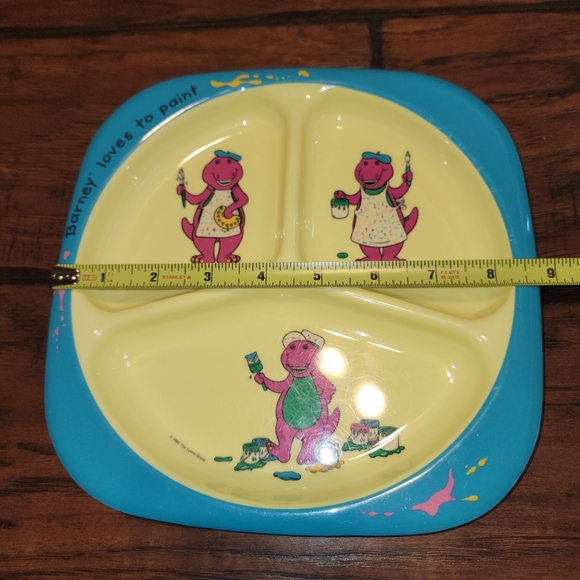 Dining | Vintage 199s Barney The Dinosaur Divided Sectioned Plastic ...